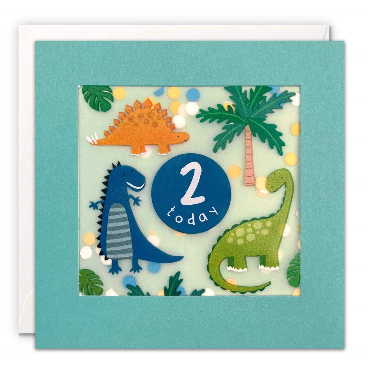 Shakie Birthday Card | Age 2 - Dinosaur